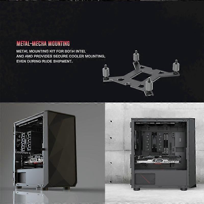 Se-207-xt Slim Black 7 Heat-pipes Cooling Cpu Cooler Dual Fan Radiator Heatsink For Amd Intel ...