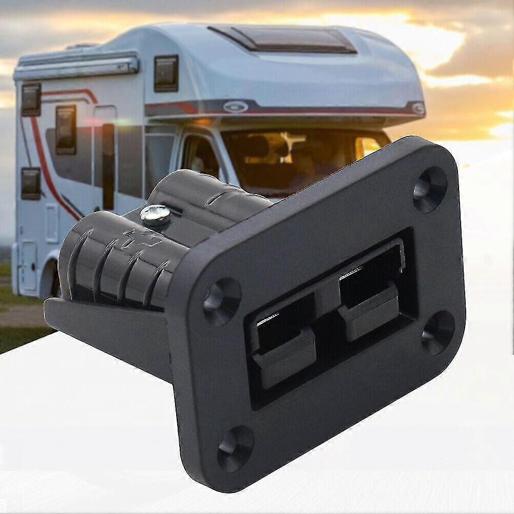 Black50 Amp Socket Panel with Cover Flush Mount Plug Bracket for ...