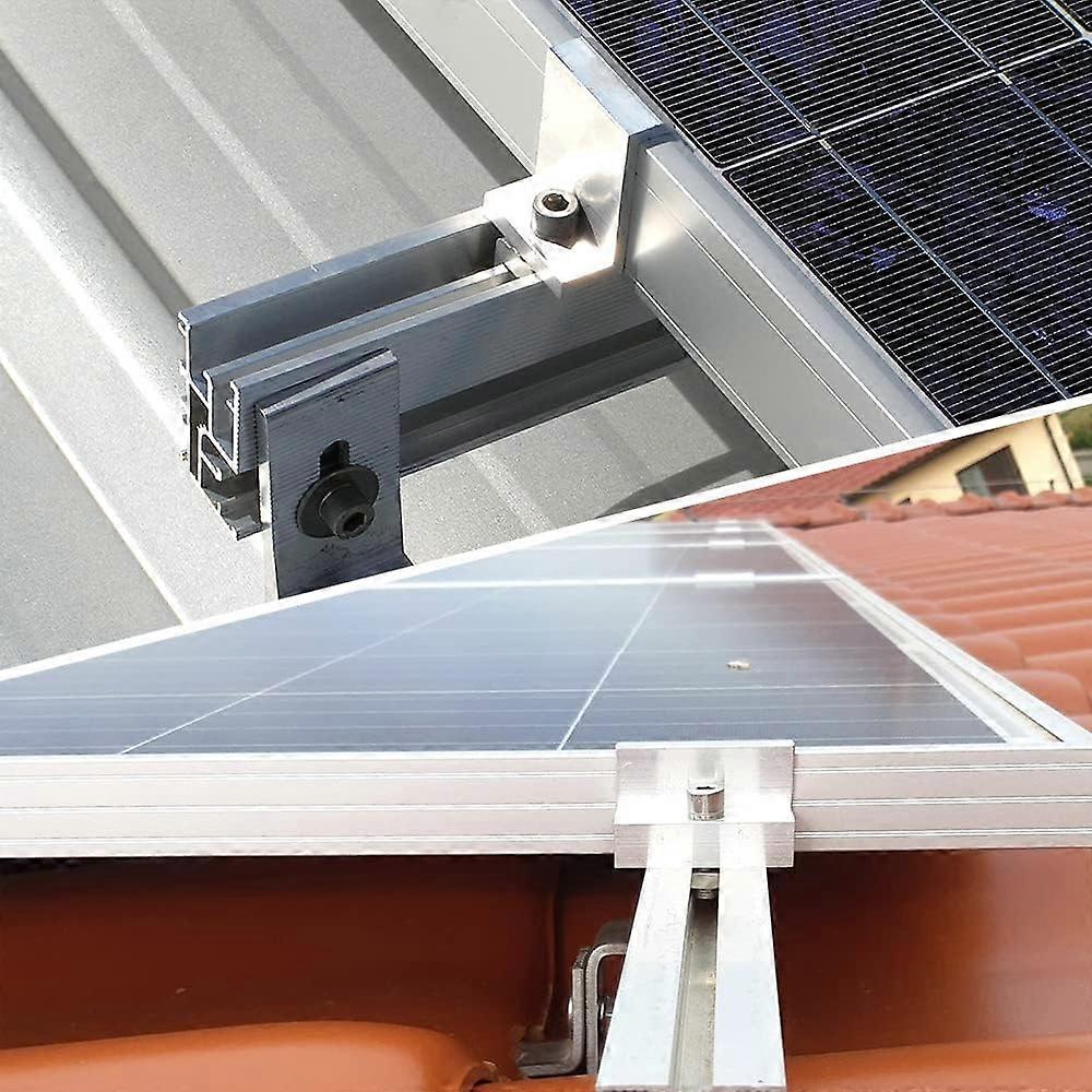 Solar Panel Bracket, Pack of 4 Solar Panel End Clamp Kit, Solar Panel ...