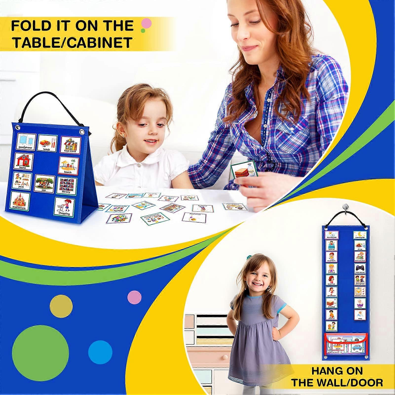 Visual Timetable Children Daily Routine Chart with 70 Pcs Cards, Autism ...