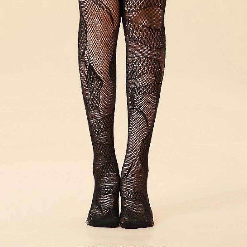 Women Sexy Fishnet Pantyhose Evil Snake Jacquard Patterned Anime Tights ...