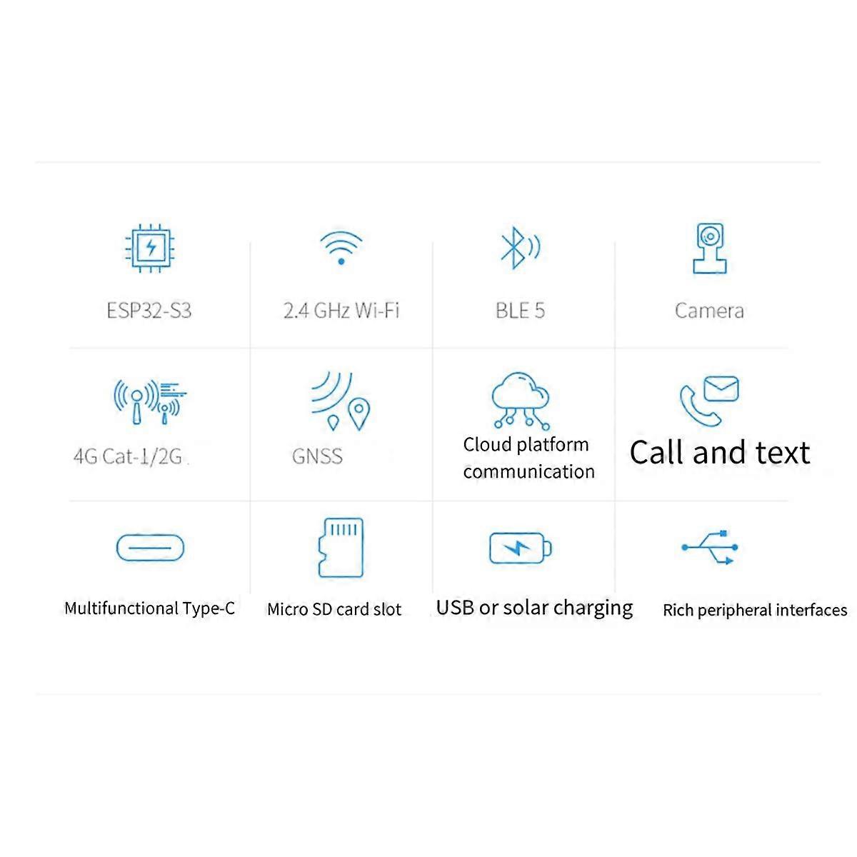 ESP32-S3 A7670E 4G Development Board Supports 4G LTE Cat-1/2G ...