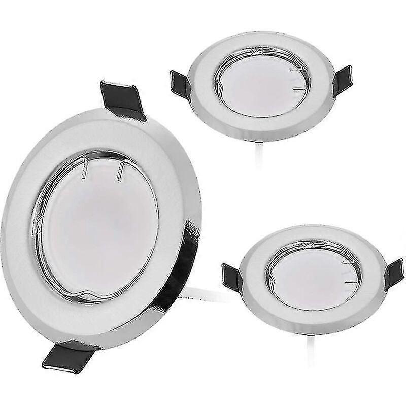 Set Of 3 Ultra Flat Recessed Led Spotlights With 3x5w Dimmable Bulb ...