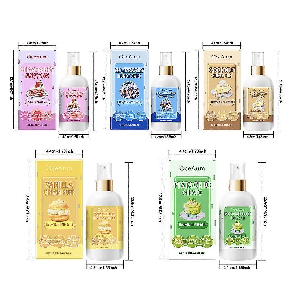 Vanilla Cream Puff Body Hair Milk Mist Easy Using Hair Body Spray for ...
