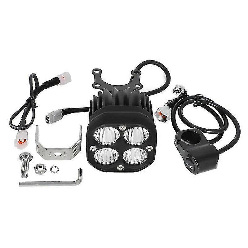 Led White Light Front Headlight Spot/flood Led Pod Combo Kit Plug ...