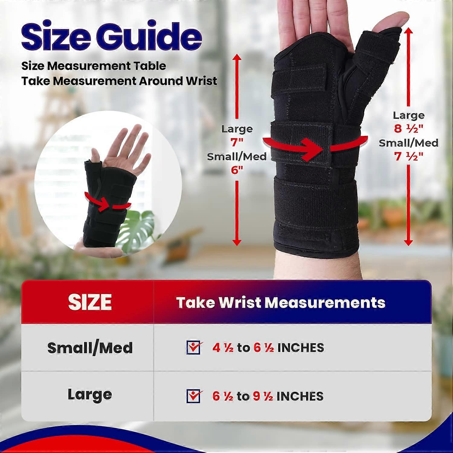 Thumb (Left S/M) Spica Splint & Wrist Brace Both a Wrist Splint and ...