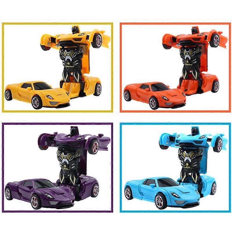 Two-in-one transforming robot car Porsche model mini automatic ...