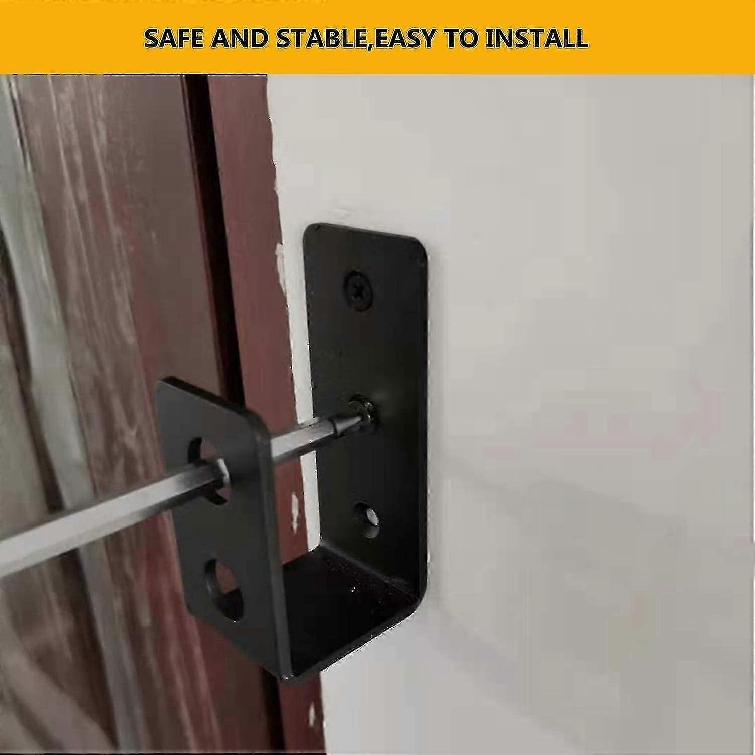 2 Pack Heavy Duty Steel Door Brackets For 2x4 Door, U-shape Security Bar_Happy H | Fruugo UK