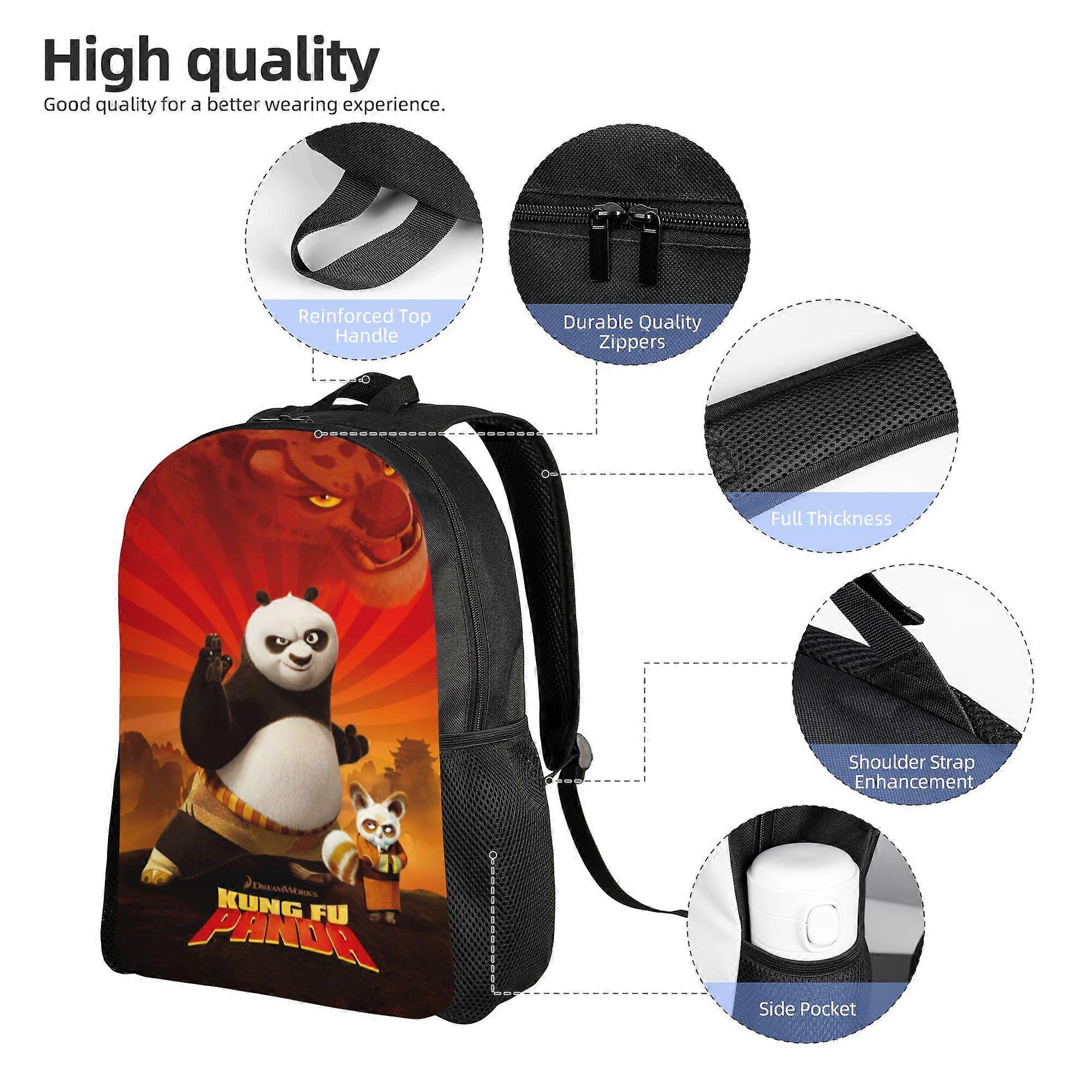 j781 Kung Fu Panda Backpack for Adult Kids, Simple Lightweight Casual ...