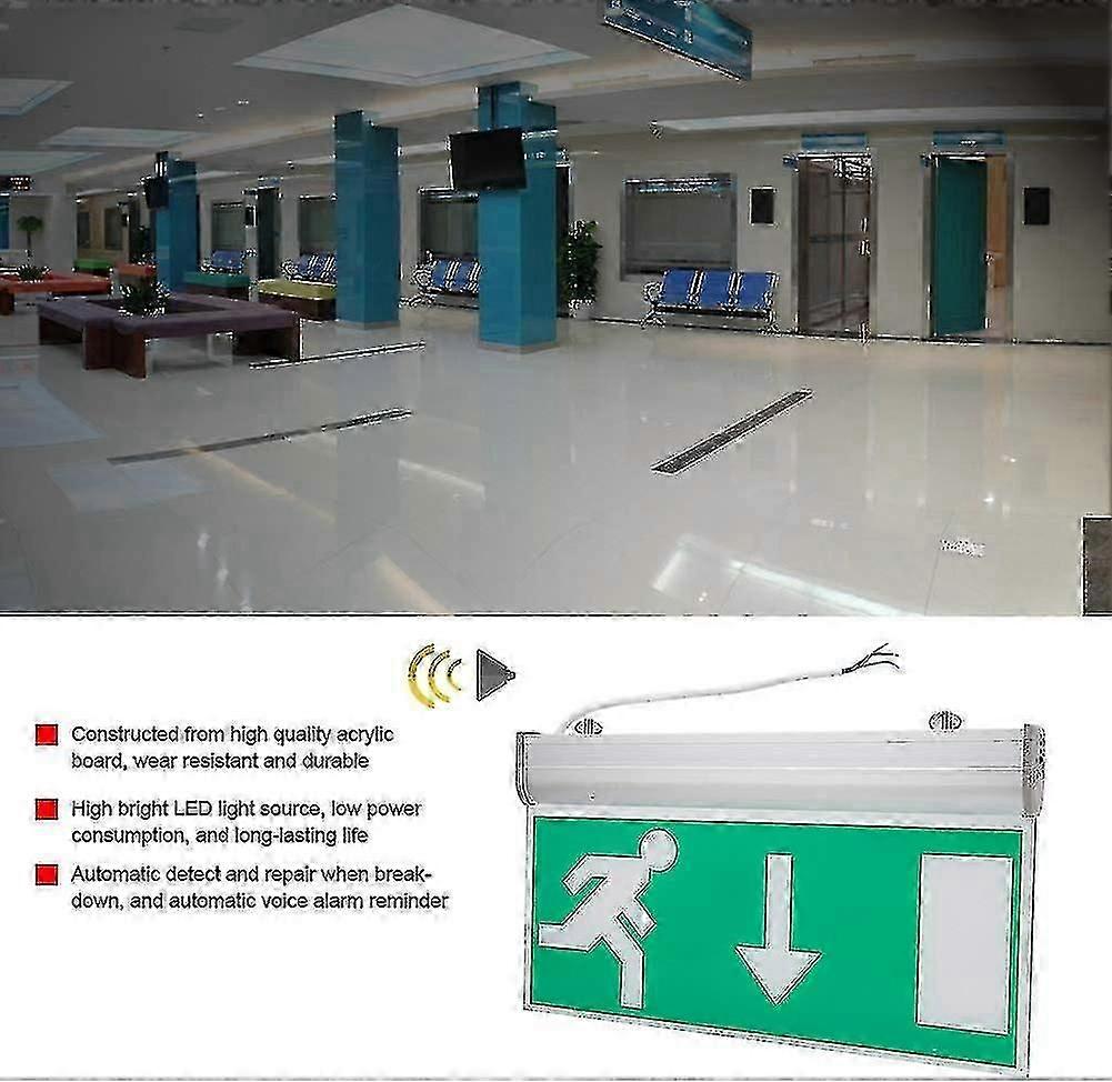 Emergency Exit Sign Light, Exit Lighting Sign, Led Emergency Exit Sign ...