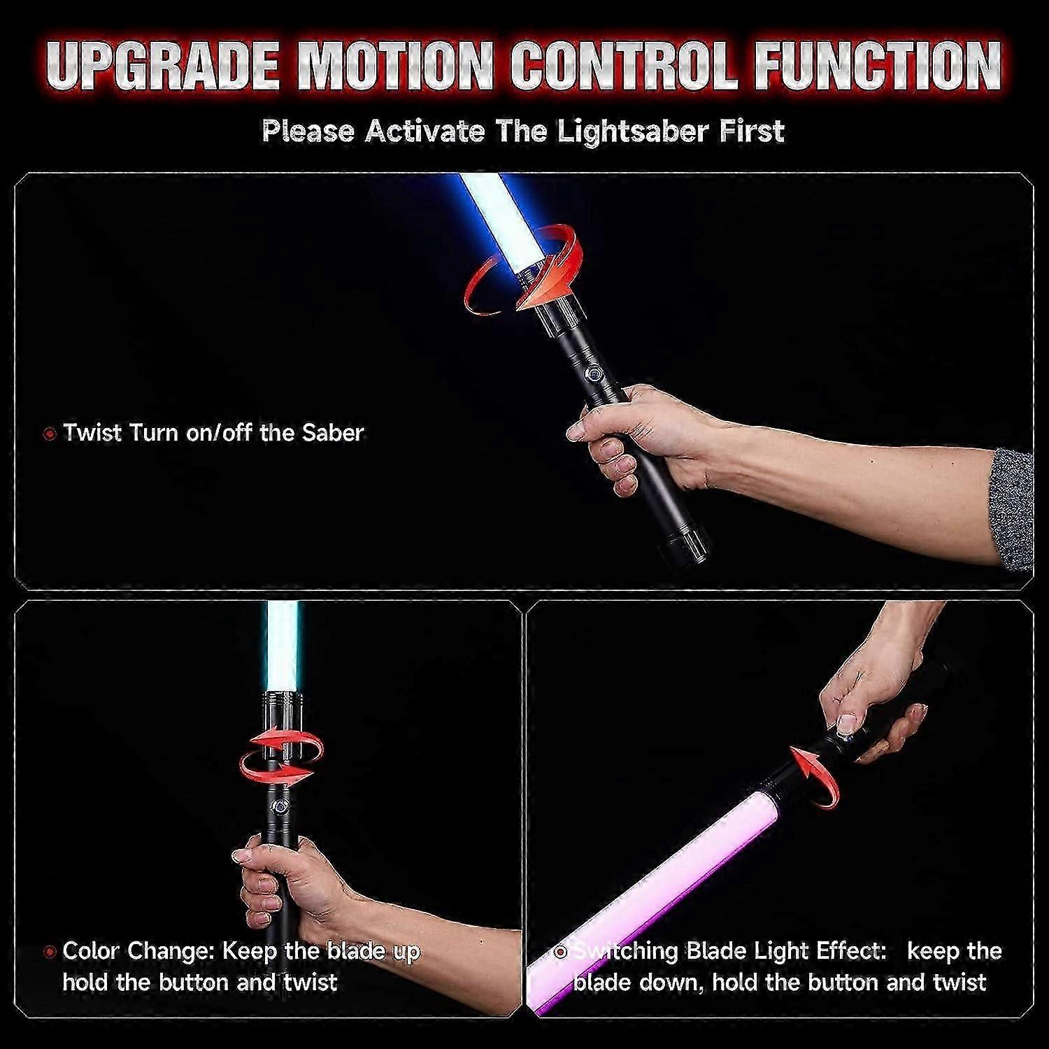 Light Saber Heavy Dueling Light Sabers with 10 Sound Fonts,12 RGB ...