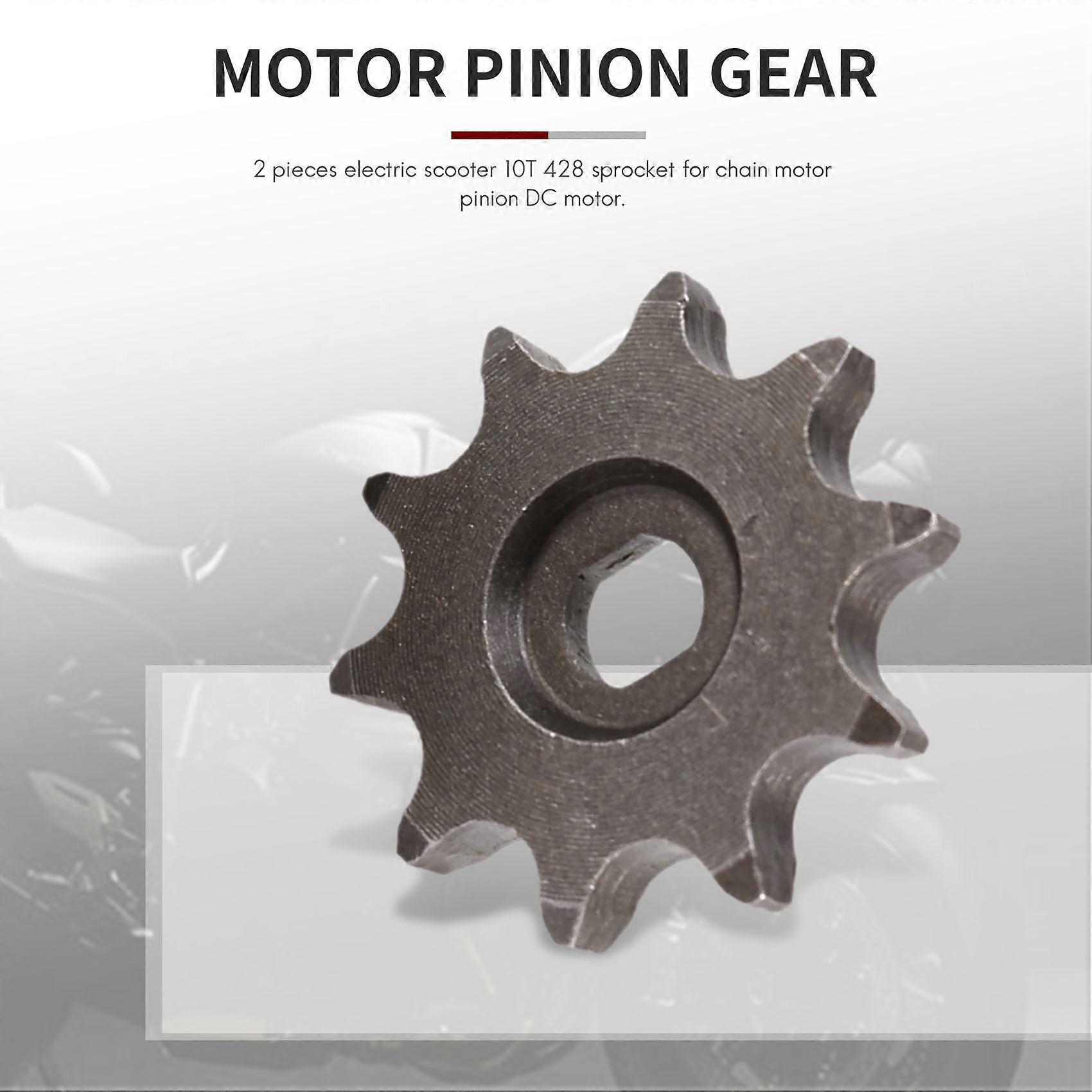 2Pcs Electric Scooter 10T 428 Sprocket for Chain Motor Pinion Gear ...
