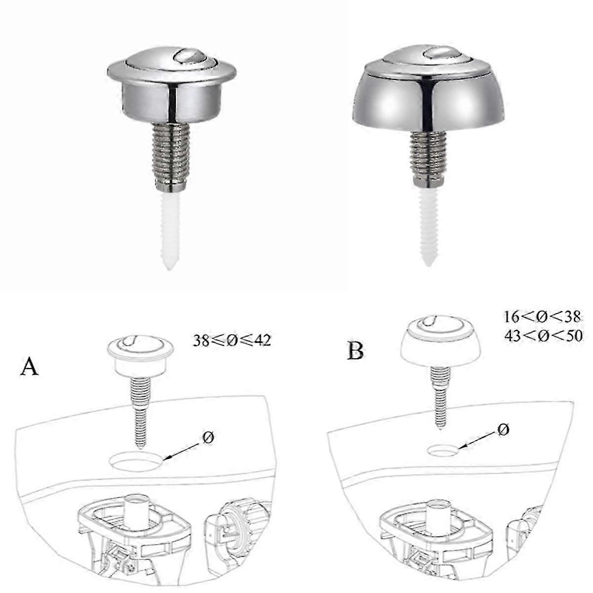 For Flushwise Toilet Cistern Flush Push Button Replacement French Drain ...