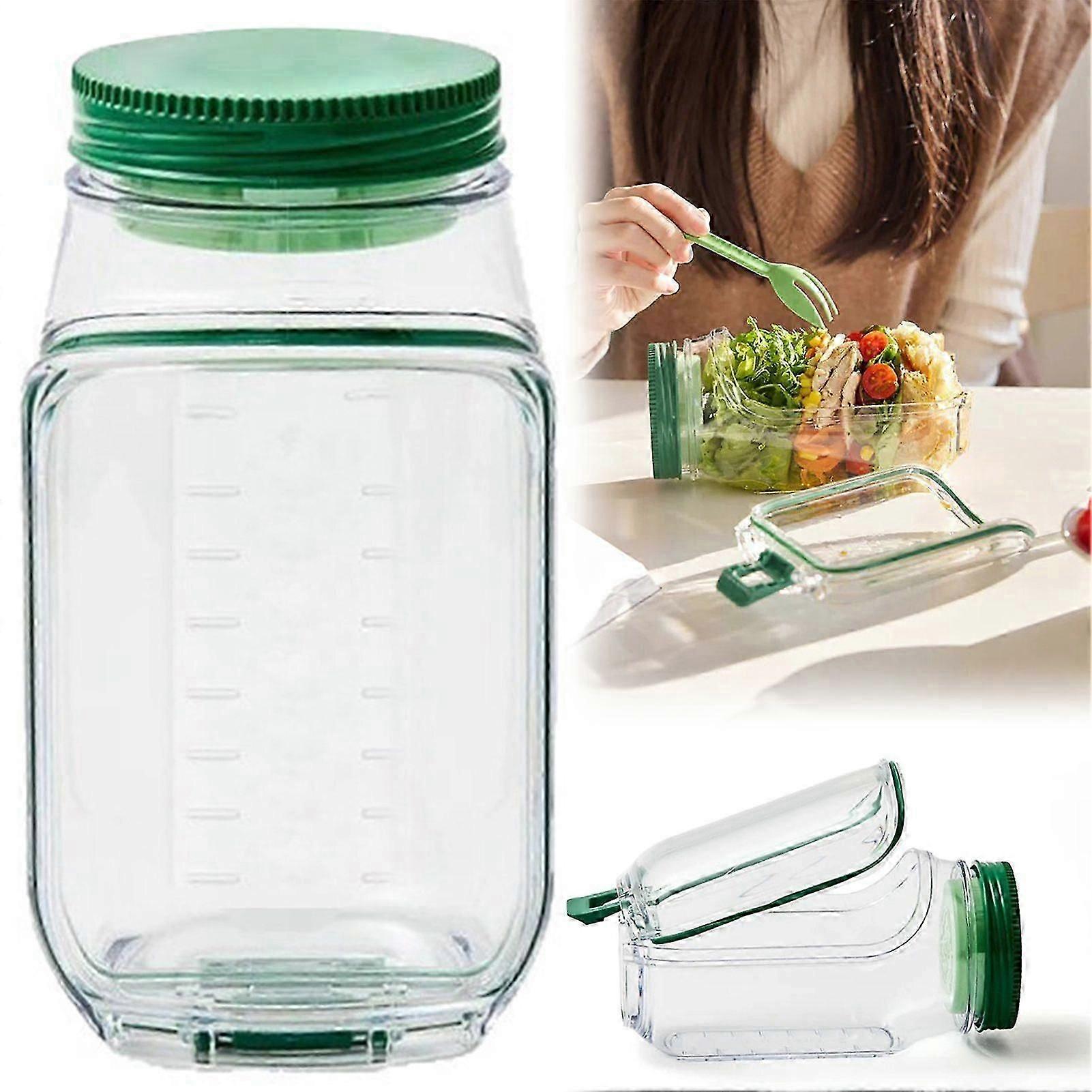 Salad Pod with Sauce Dressing Container, Vertical Layering Salad Pod ...