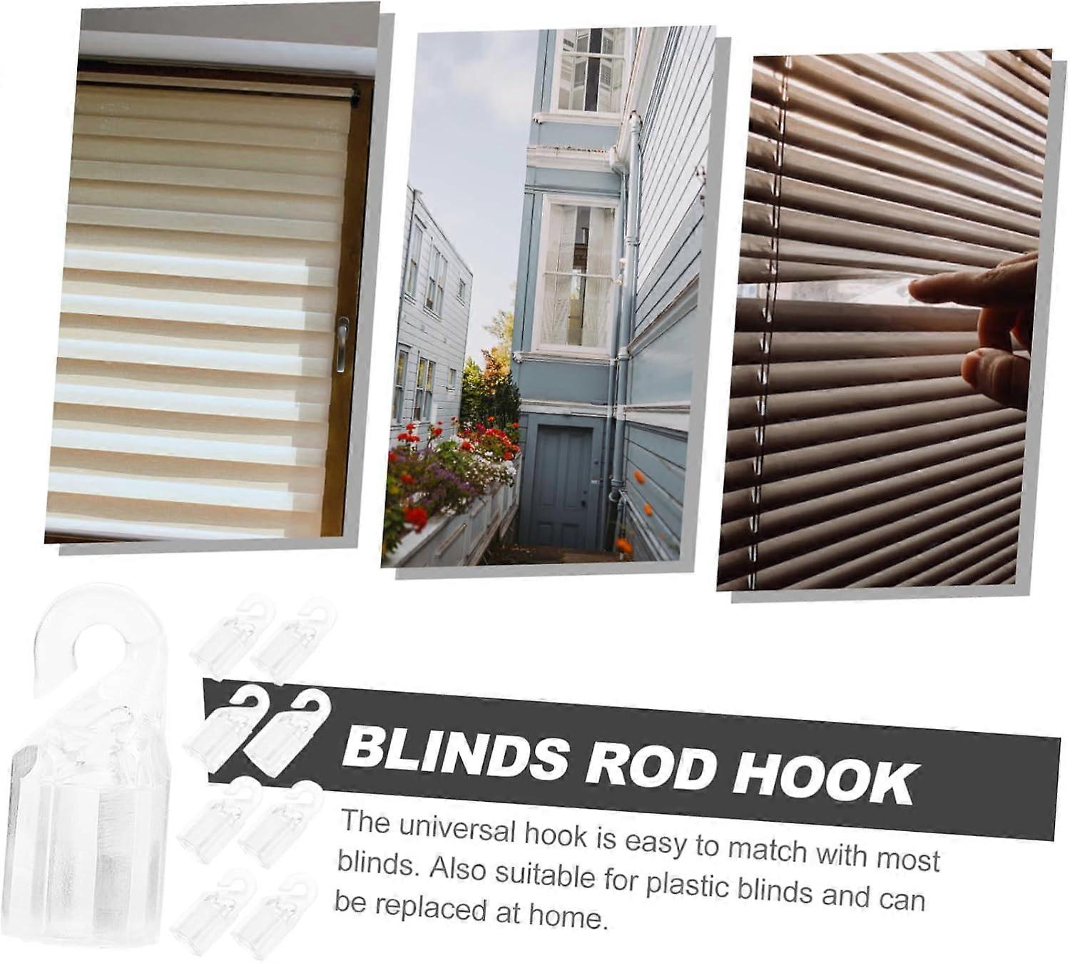 10pcs Curtain Wand Hooks and Rod Caps Plastic Replacement for Drapes ...