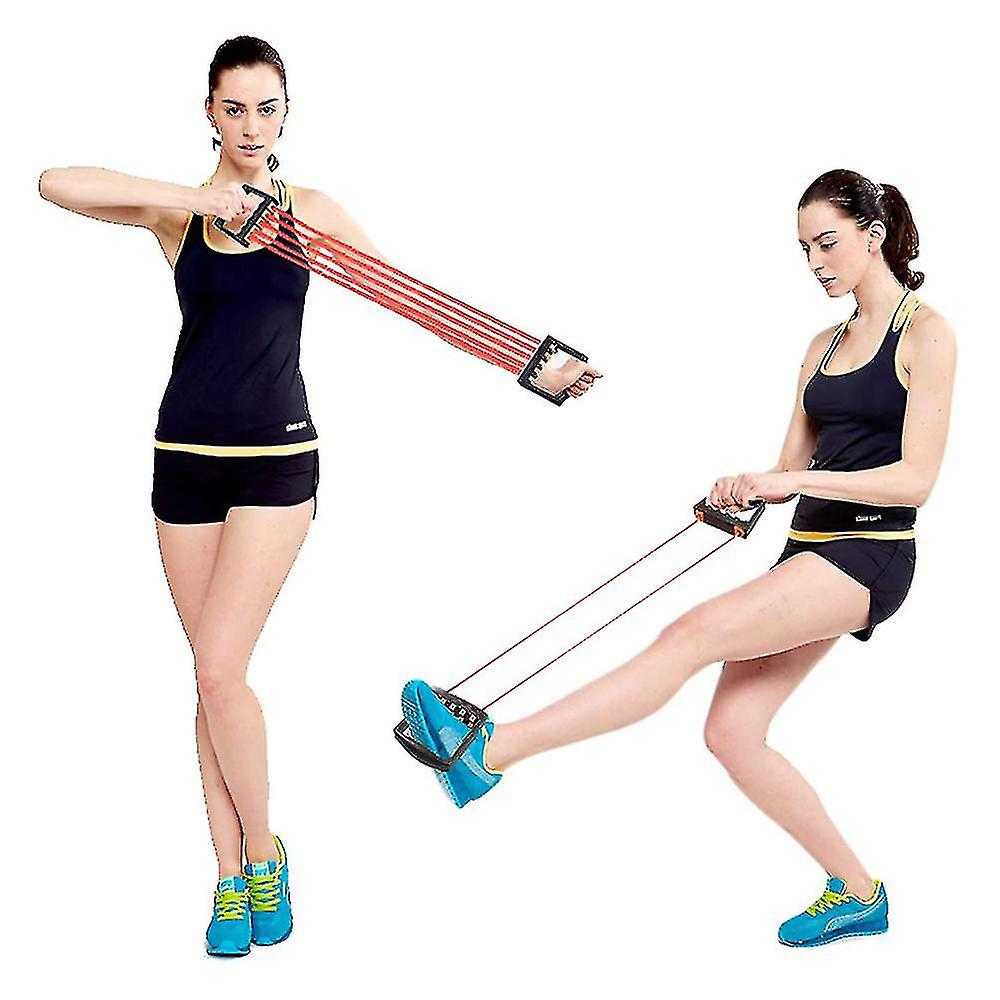 Justerbar bröst expander med 5 rep, styrka tränare för hemma, för axlar ...