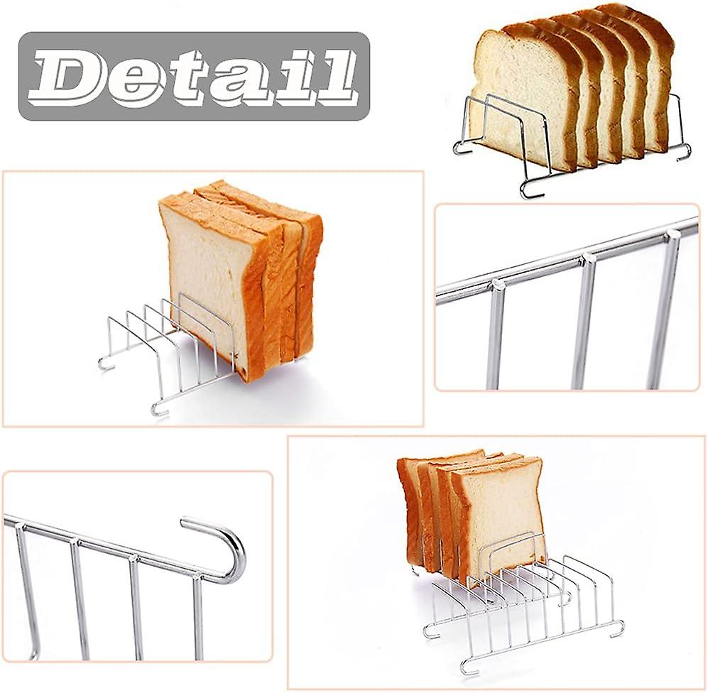 2 Pieces Bread Holder, 304 Stainless Steel Toast Rack, Kitchen Bread ...