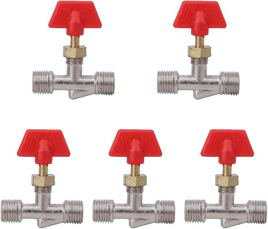 5 Pcs Valve Air Compressor Needle Valve 1/4in Float Ball Valve ...