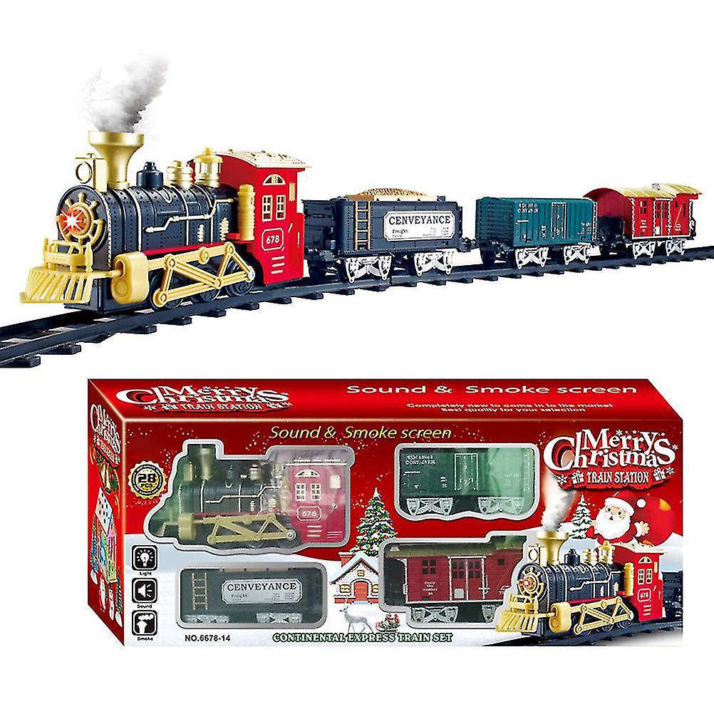 Festive Christmas Train Set, Battery Operated Train for Enduring ...