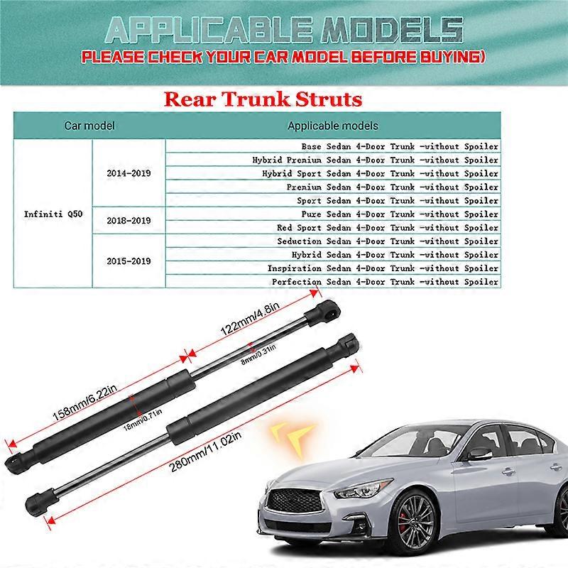 Support Struts For Infiniti Q50 2014 2015 2016 2017 2018 Replaceable ...