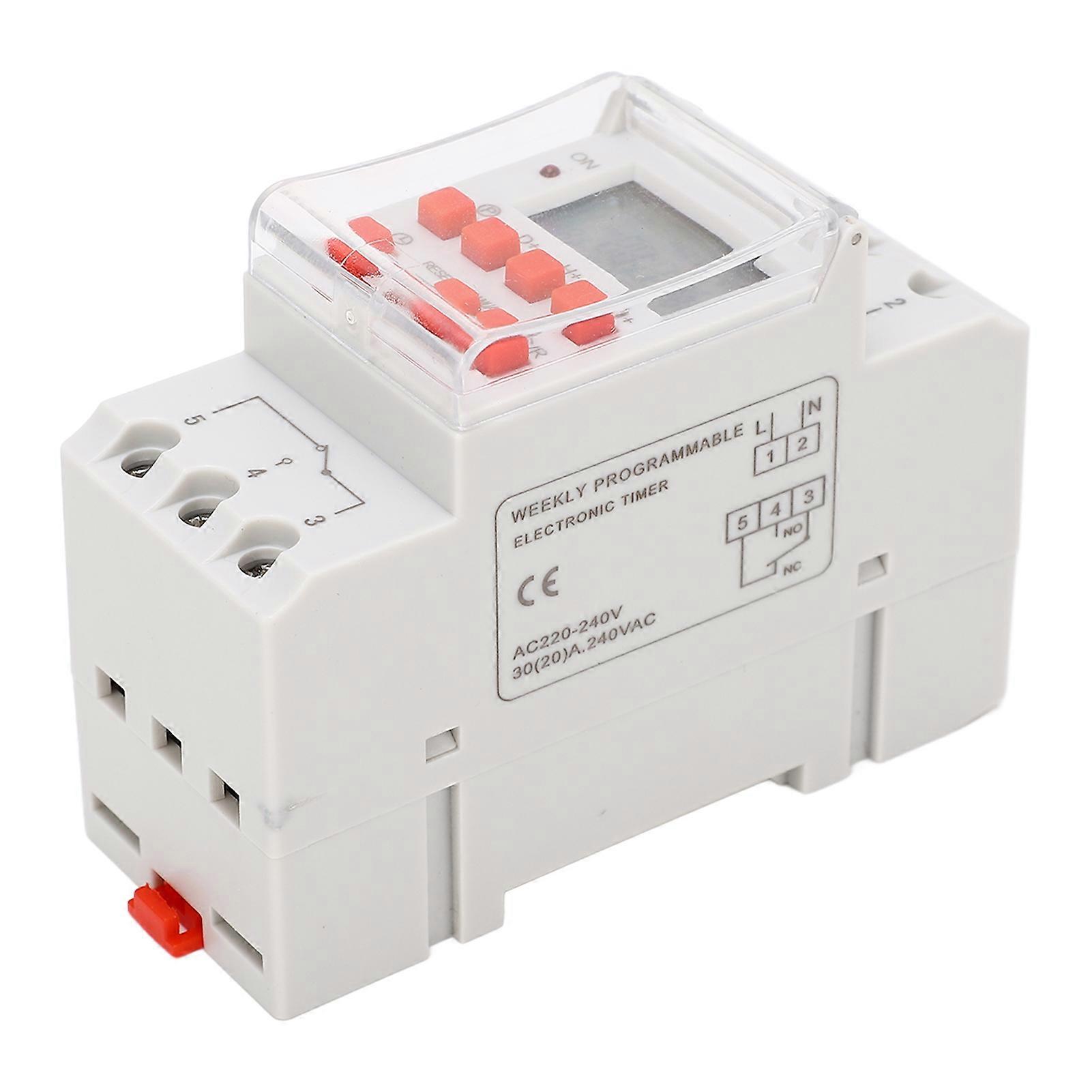 Digital Timer Switch 1 Second Timing 168 Hour 20 On Off LCD Display ...