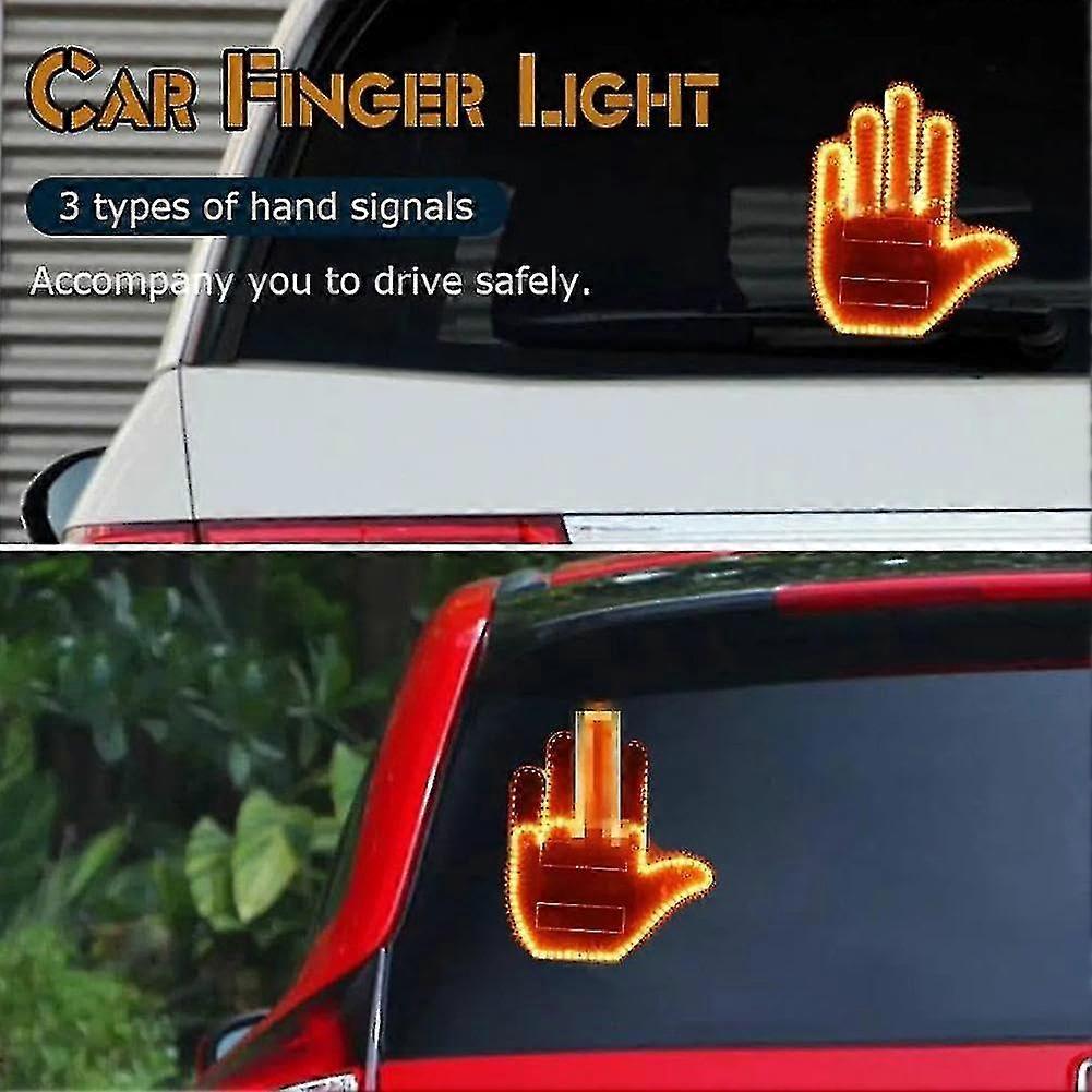 Car Led Middle Finger Sign, Car Middle Finger Light, Thumb Up Light ...