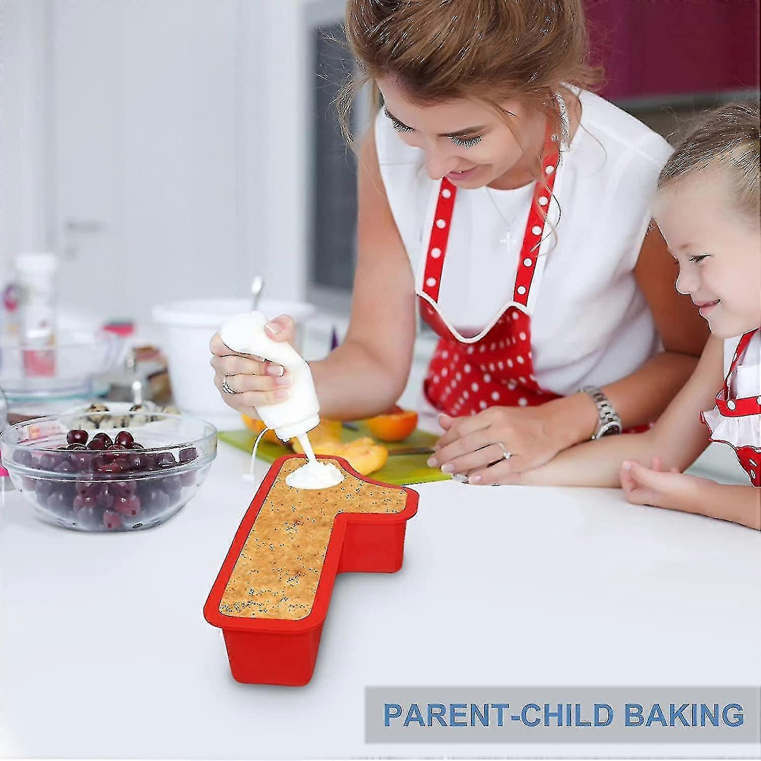 Large Number 1 Cake Tin, 25 Cm Silicone Number Cake Moulds For Baking ...