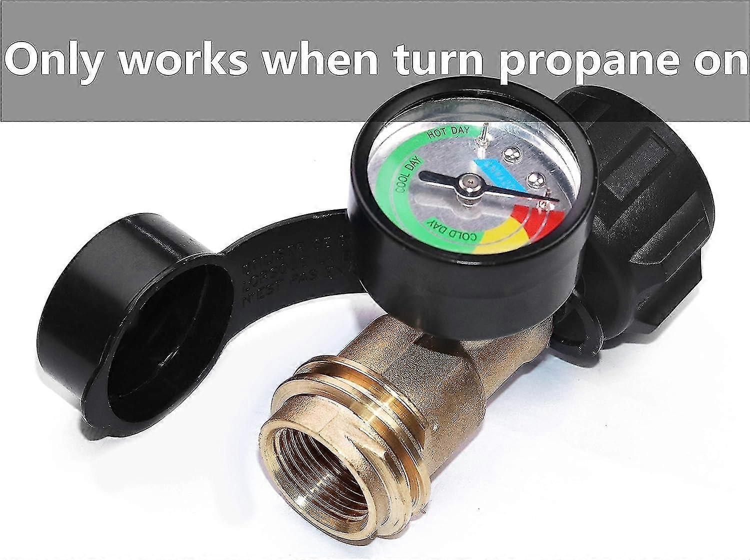 Propane Tank Gauge Level Indicator Lp Gas Pressure Meter Color Coded ...