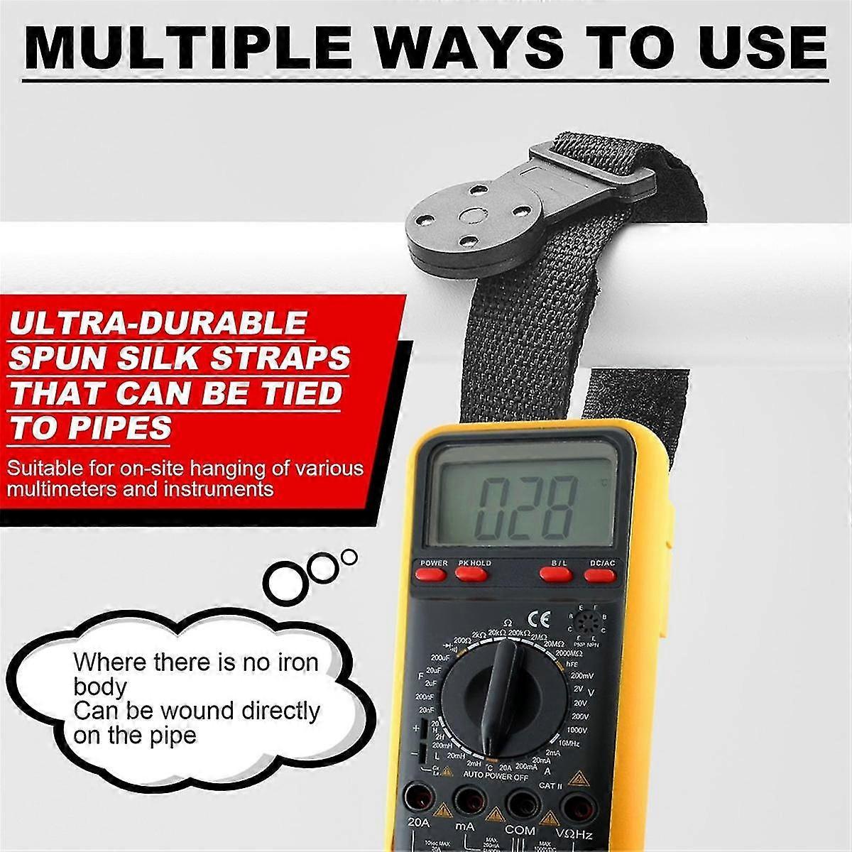 2 Pieces Magnet Hanger Kit Magnetic and Hanger Strap for Multimeter ...