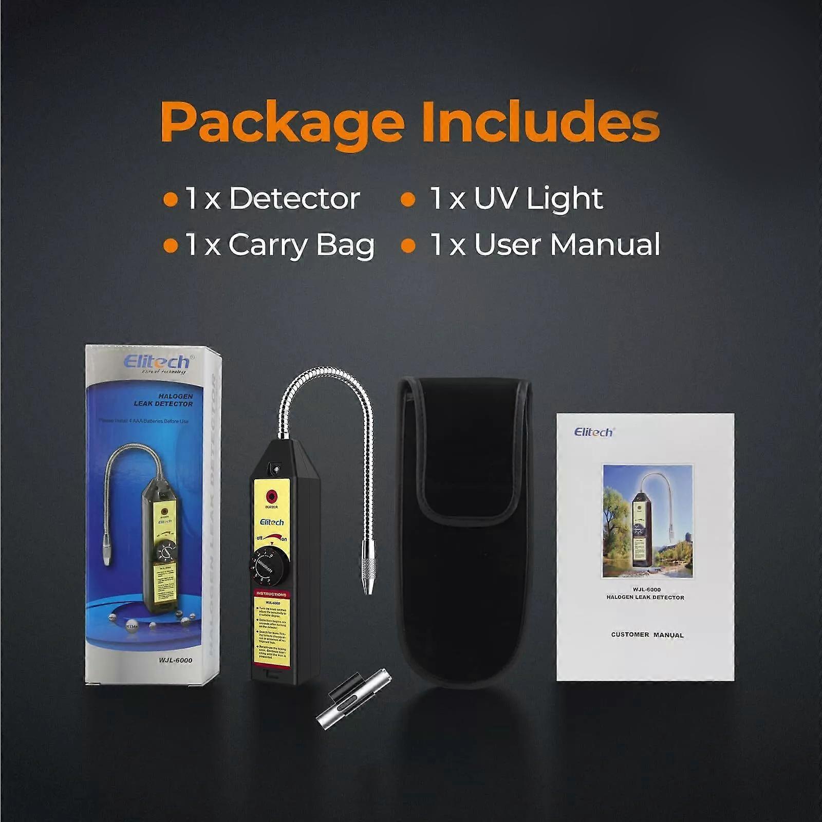 WJL-6000 Freon Leak Detector Halogen Gas Sniffer Refrigerant AC Leak ...