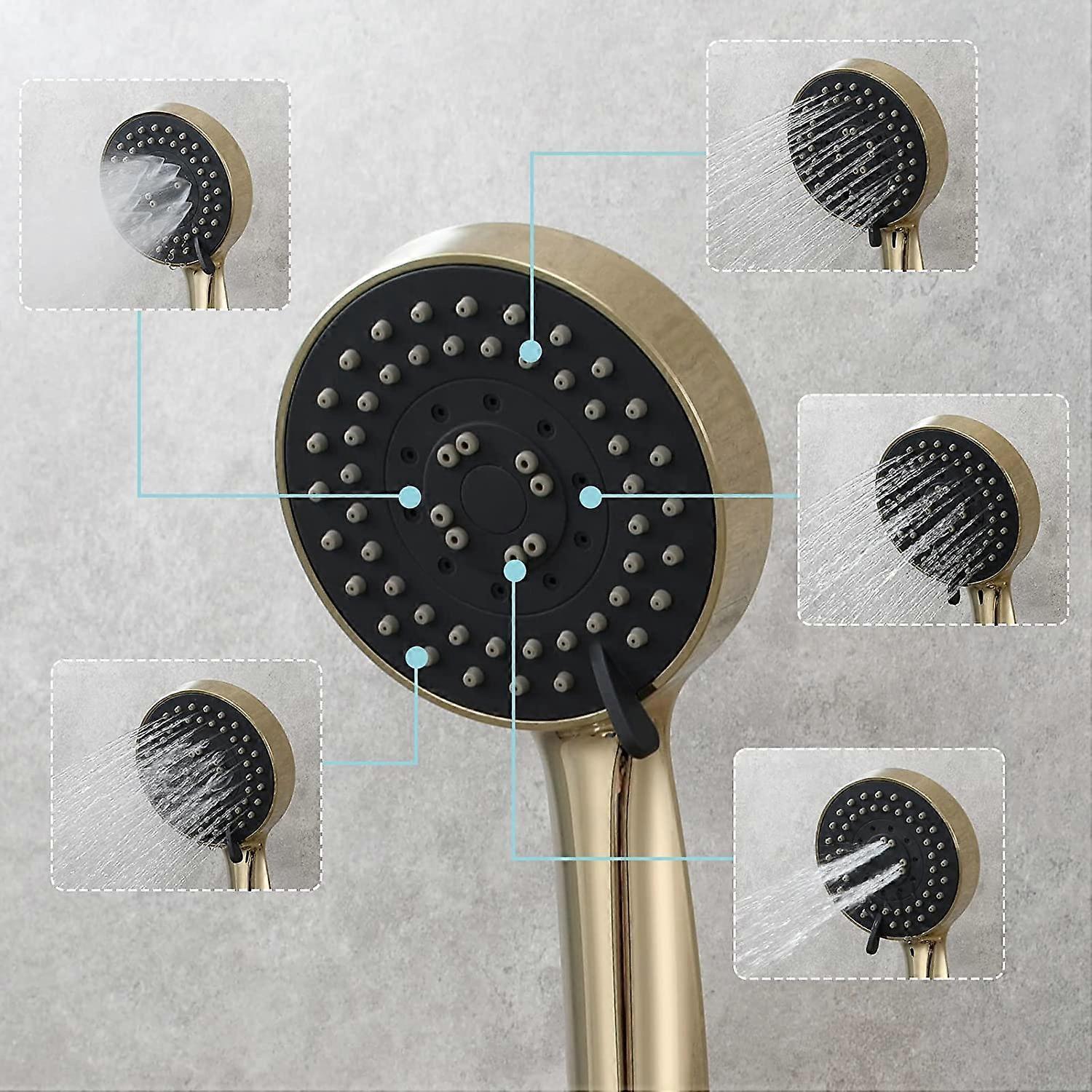 ZK-Gold Bathroom Shower Hand Shower Universal Shower Head | Fruugo UK