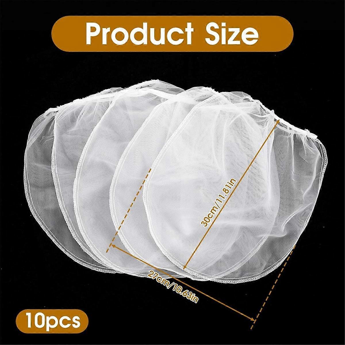 10 Pcs Paint Strainer Bag, 1 Gallon Paint Filter with Elastic ...