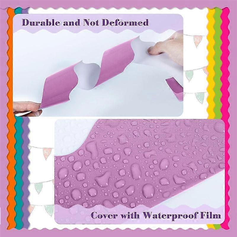 6 Rolls 198 Ft Bulletin Board Borders for Classroom, Paper Roll ...