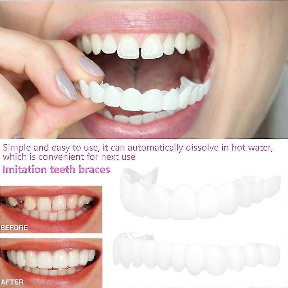New Sixth Generation Upper and Lower Silicone Fake Tooth Kit Veneers ...