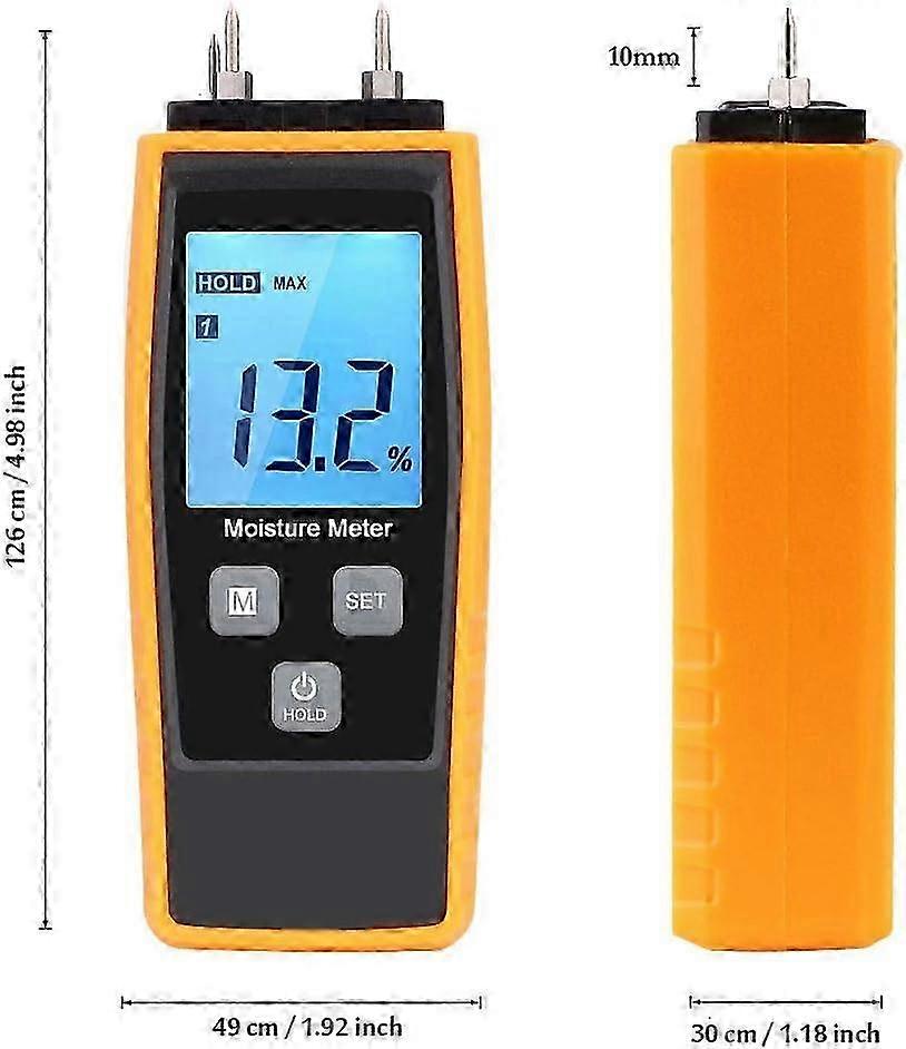 WJTG Wood Humidity Meter, HD Digital Humidity Tester, LCD Display with ...
