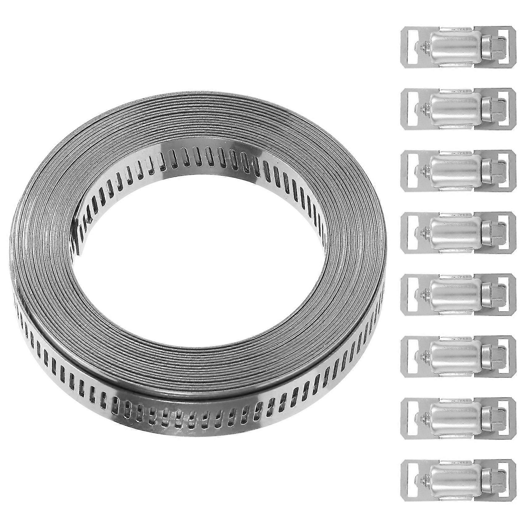 304 Stainless Steel Worm Clamp Hose Clamp Strap With Fasteners ...