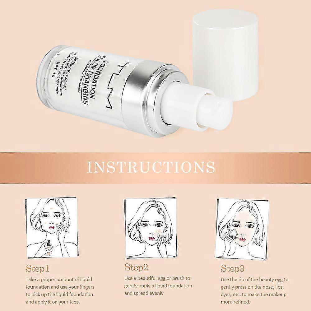 30ml Face Liquid Foundation Full Concealer Makeup Waterproof Base ...