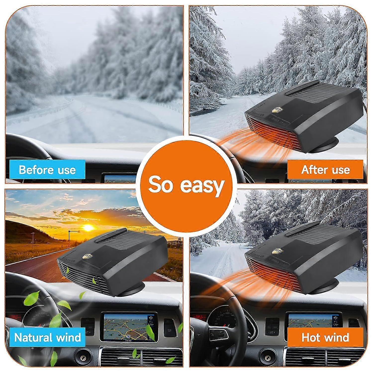 brand-new Portable Car Heater Fast Demisting Defroster, 12v/ 24v 2-In-1 ...