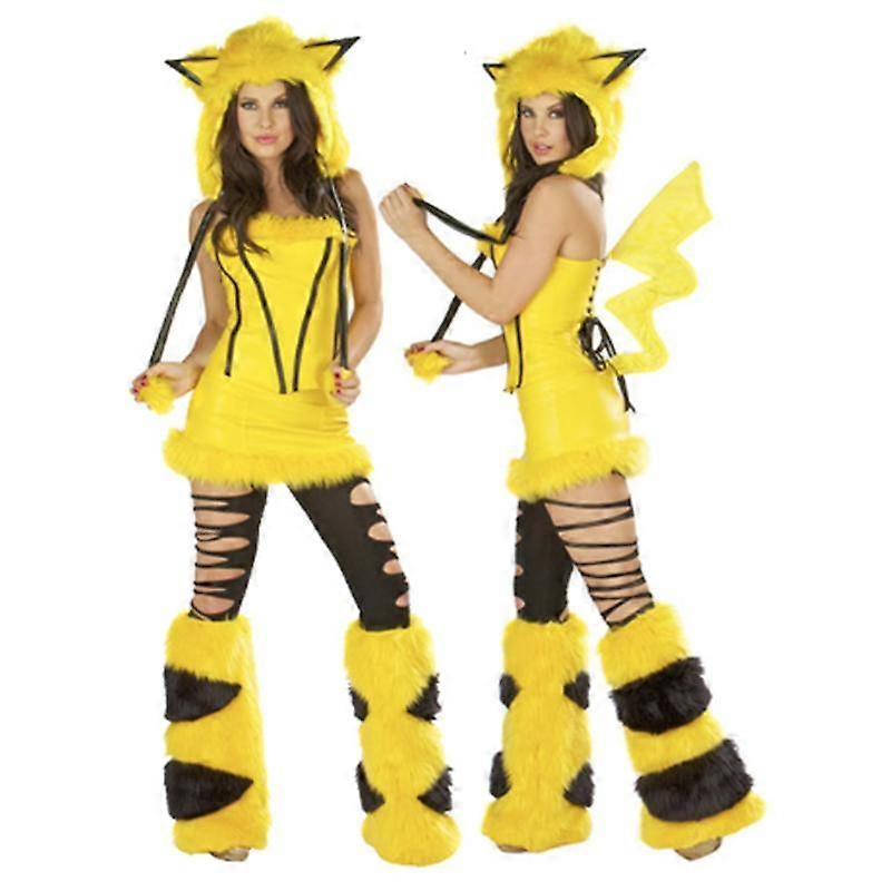 Sexy Christmas Women Costume Cosplay Big Tail Wolf Cosplay Party Maid ...