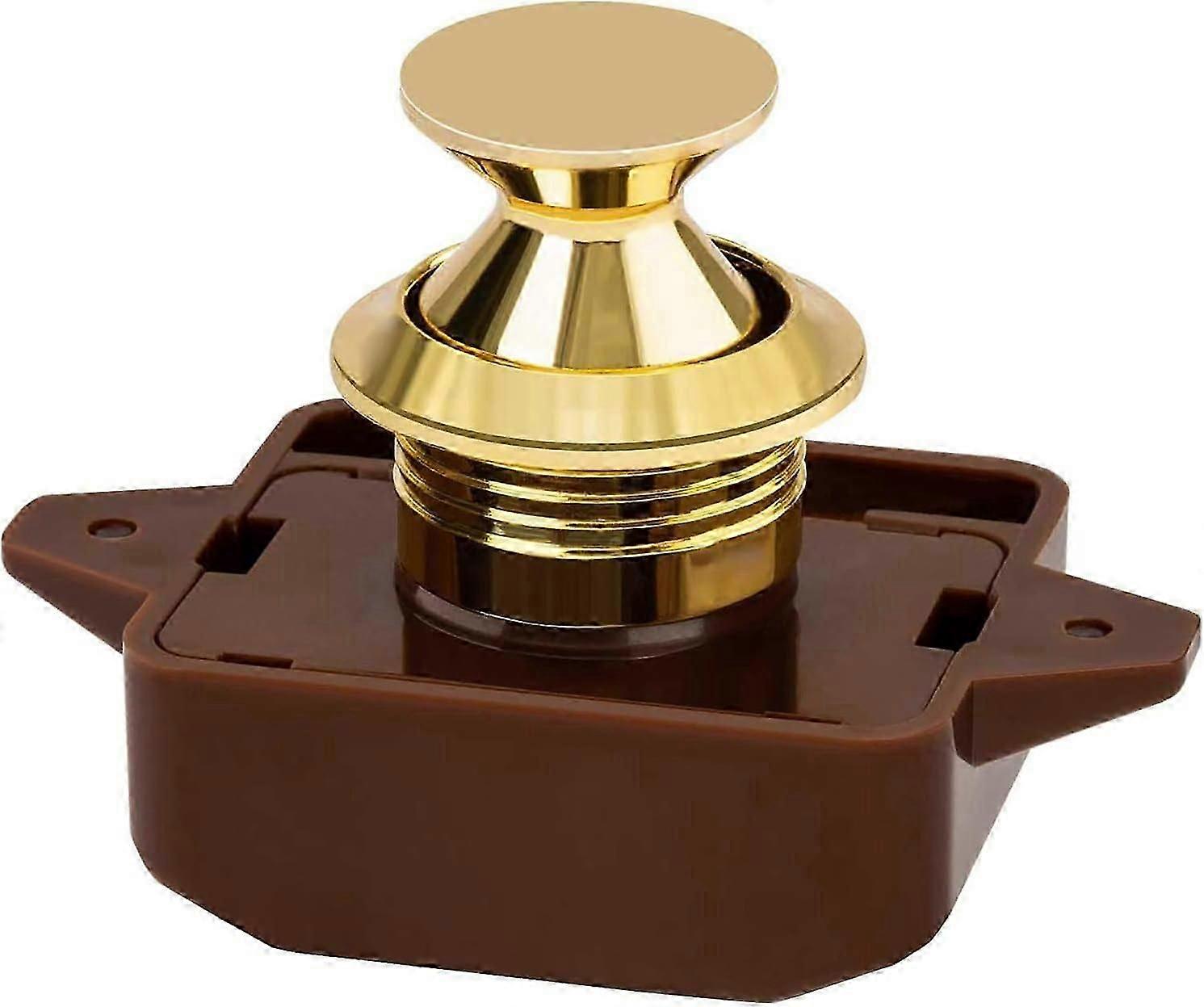 Push Button Cabinet Door Catch Lock Caravan Motorhome Camper Latch Cupboard Gold Knob | Fruugo UK