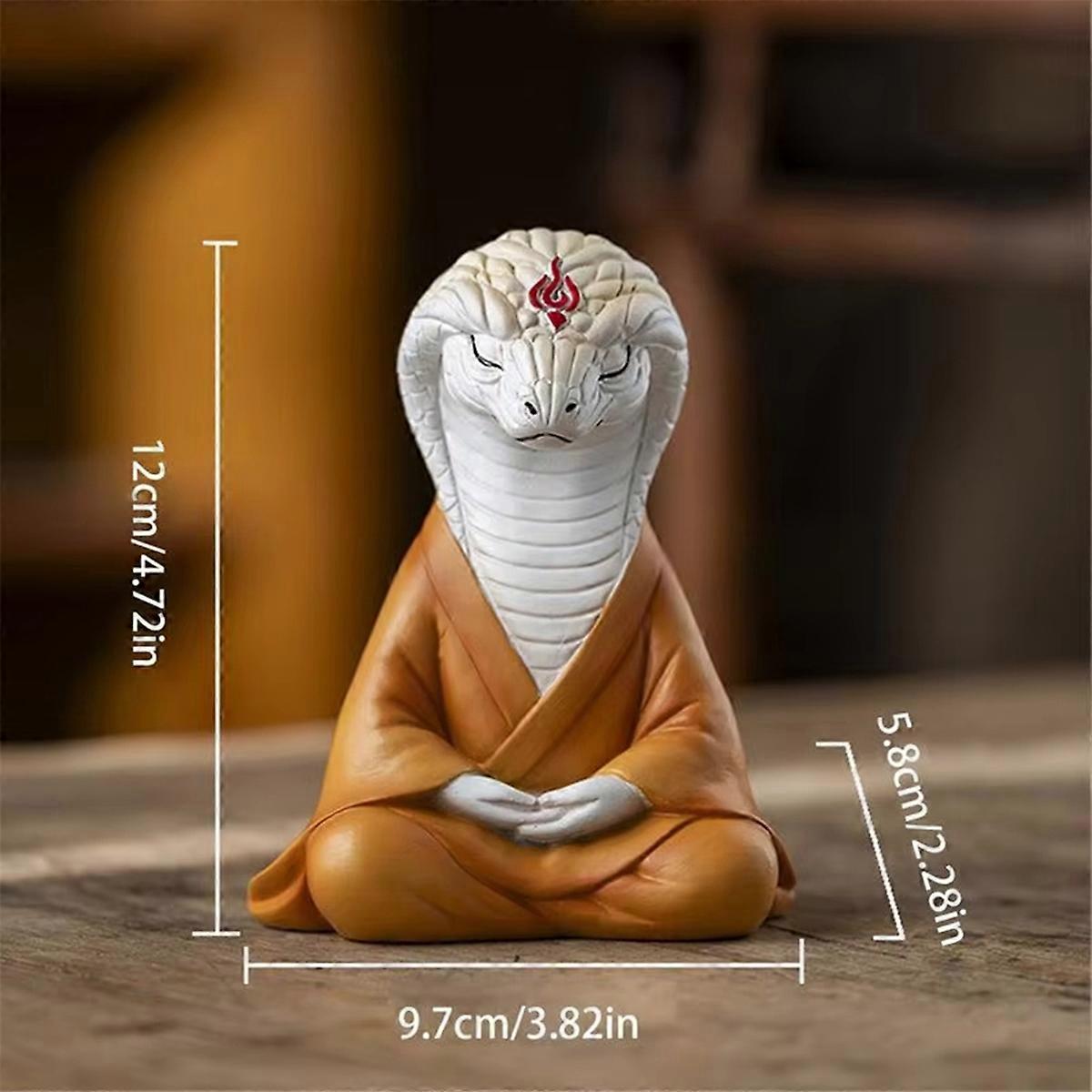 2025 Year of the Snake Ornament Resin Sitting Meditating Snake Car ...