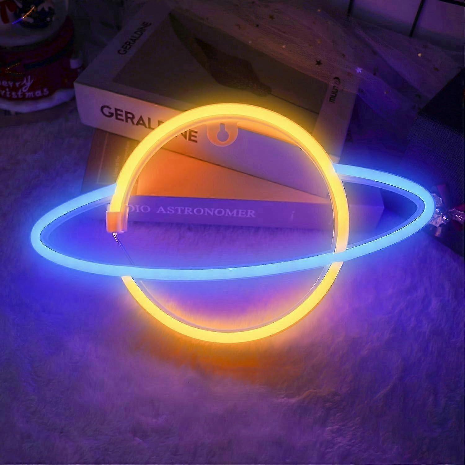 Planet Neon Sign, Planet Light Led Neon Signs USB/Battery Powered ...