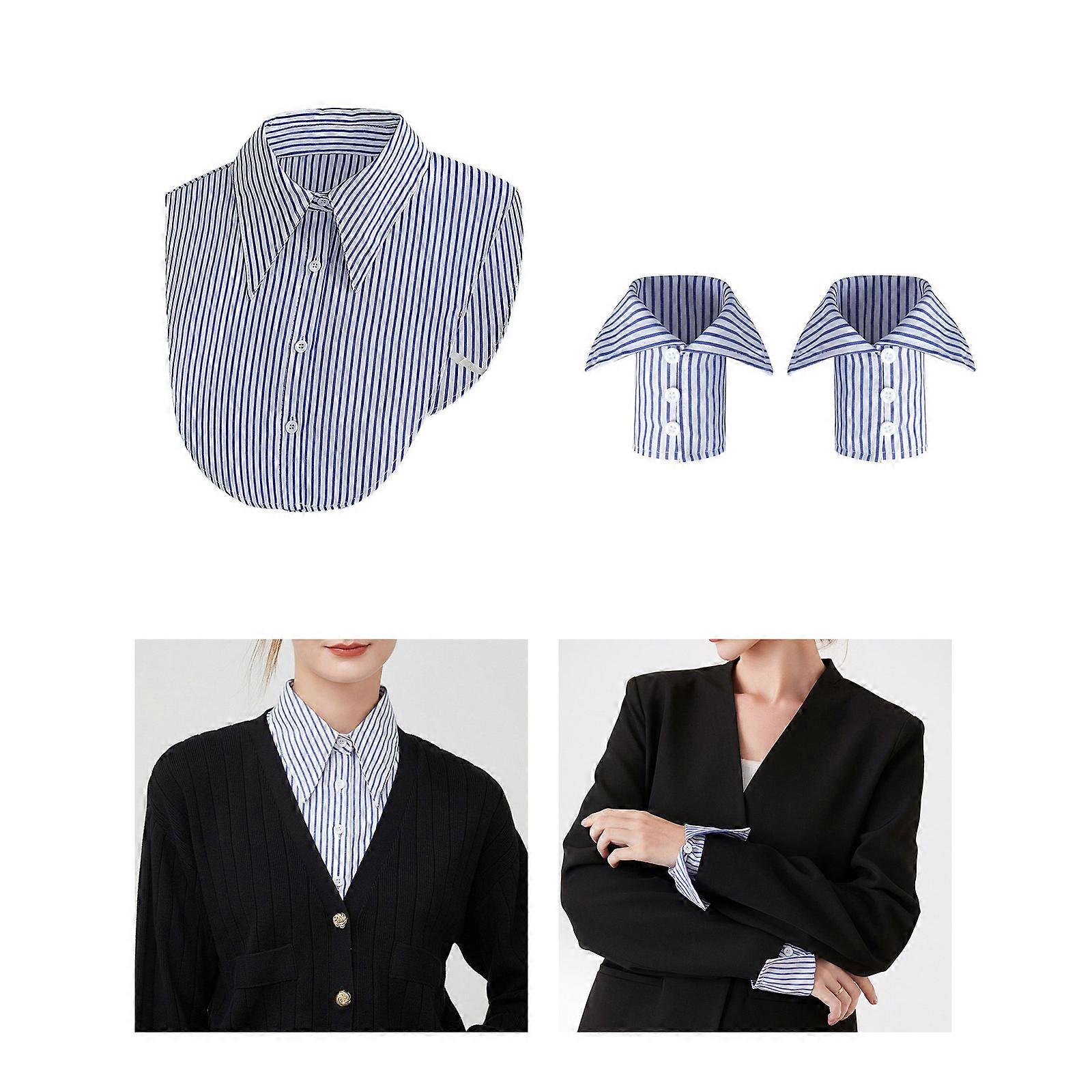 False Wrist Cuff Collar Set Elegant Detachable Sweet False Collar ...