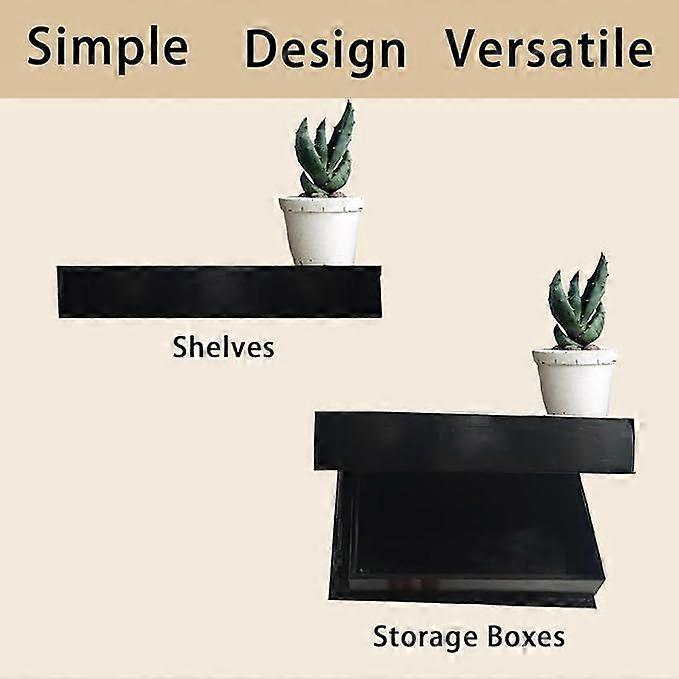 Concealed Floating Shelf with Hidden Compartment, Designer Shelf with ...
