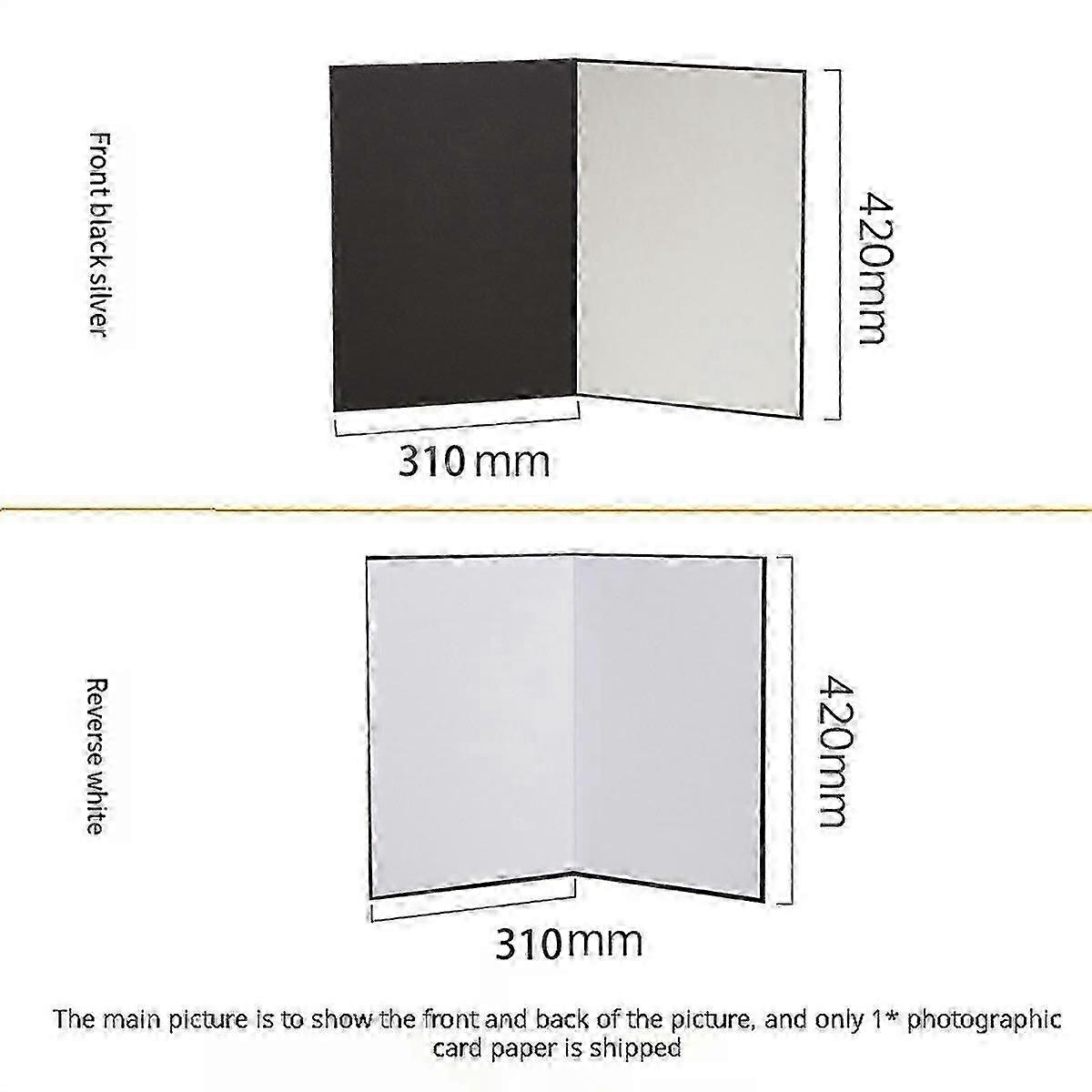 A3 Foldable Photography Background Board for Studio Lighting, Portable Cardboard Reflector with ...