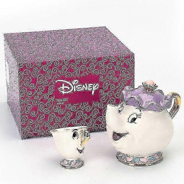 Cartoon Beauty And The Beast Teapot Mug Mrs Potts Chip Tea Pot Cup One ...
