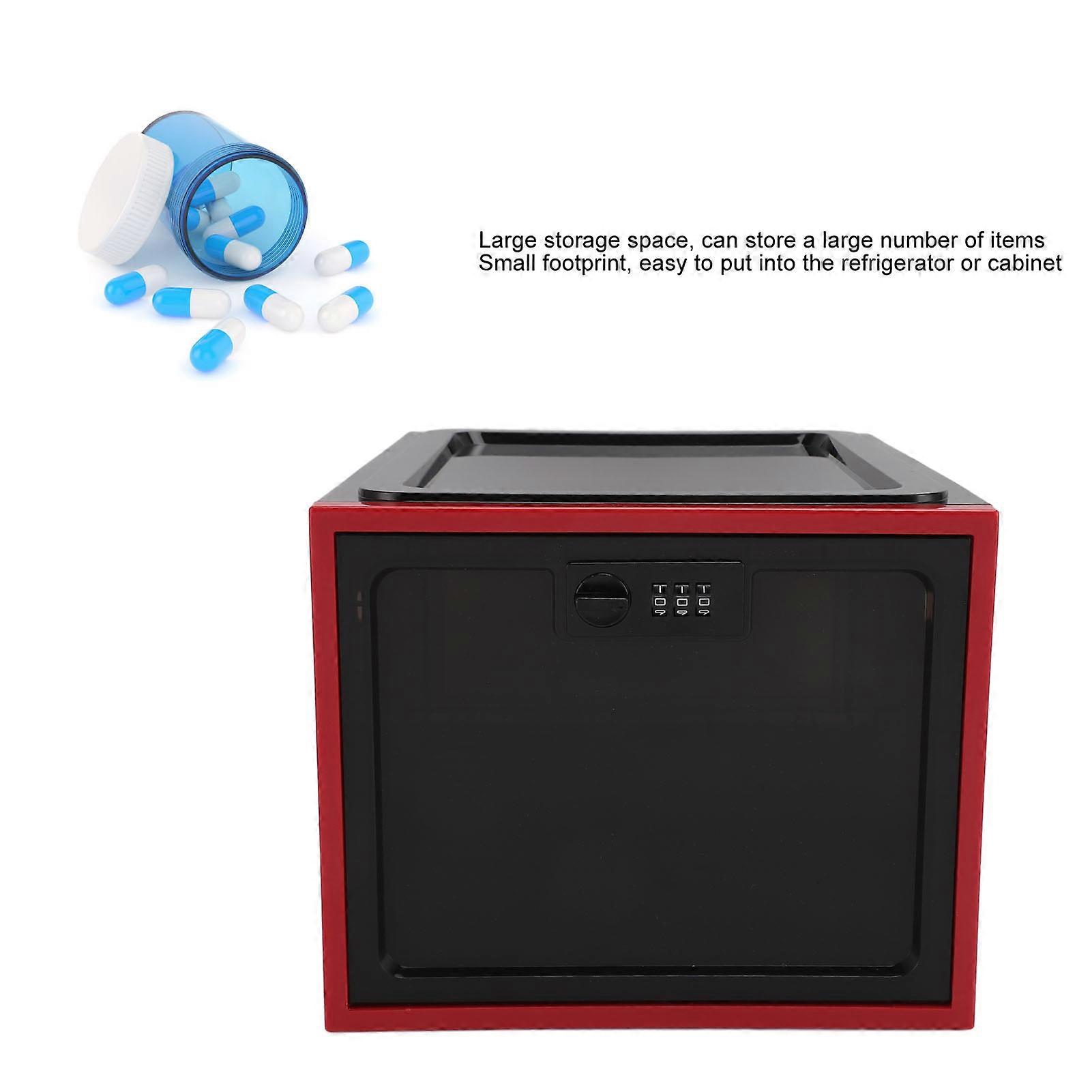 Large Medicine Lock Box Transparent Plastic Lockable Storage Box 3 ...