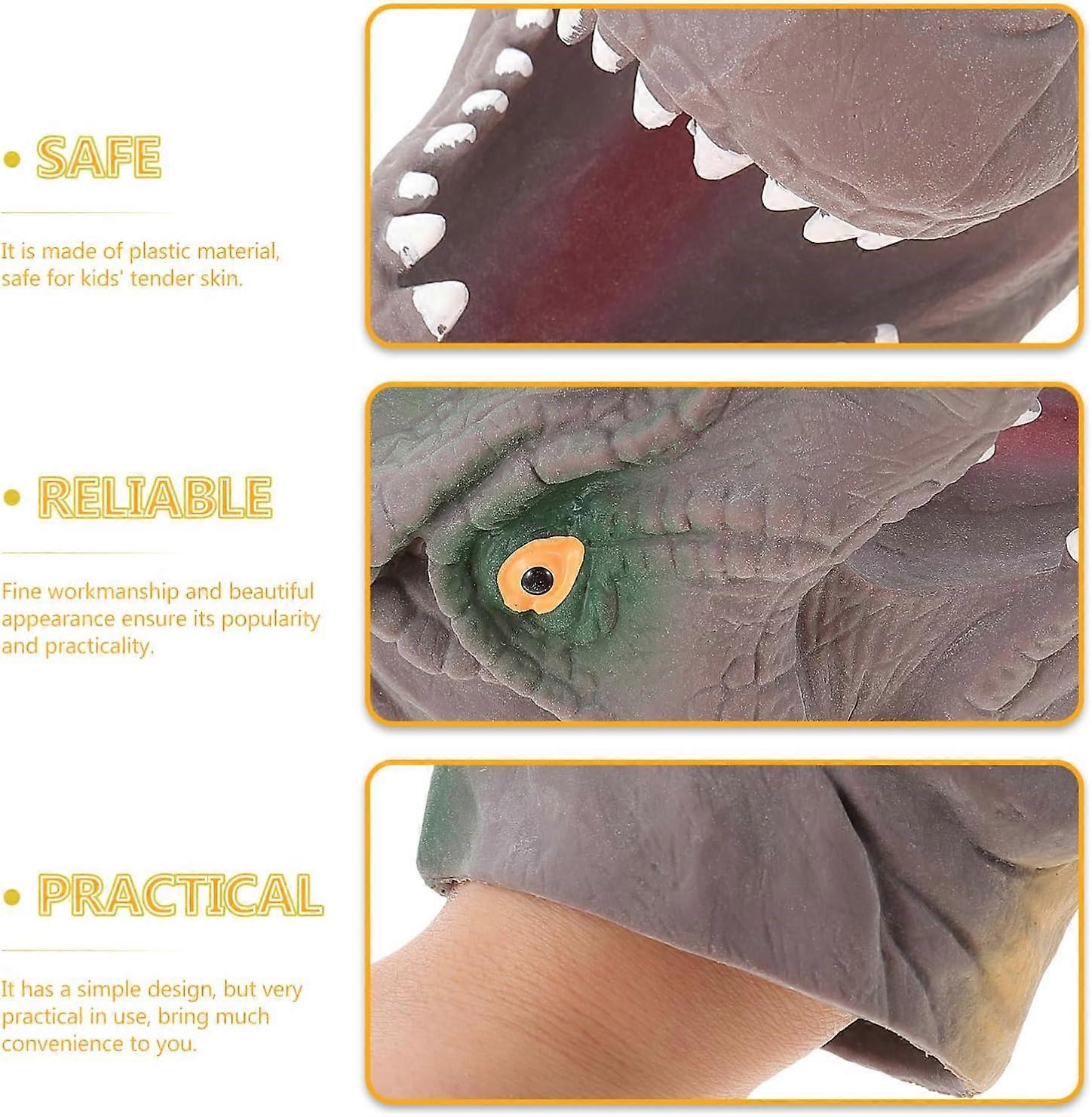 Dinosaur Hand Puppet for Kids - Interactive Plush Dino Toy for Home ...