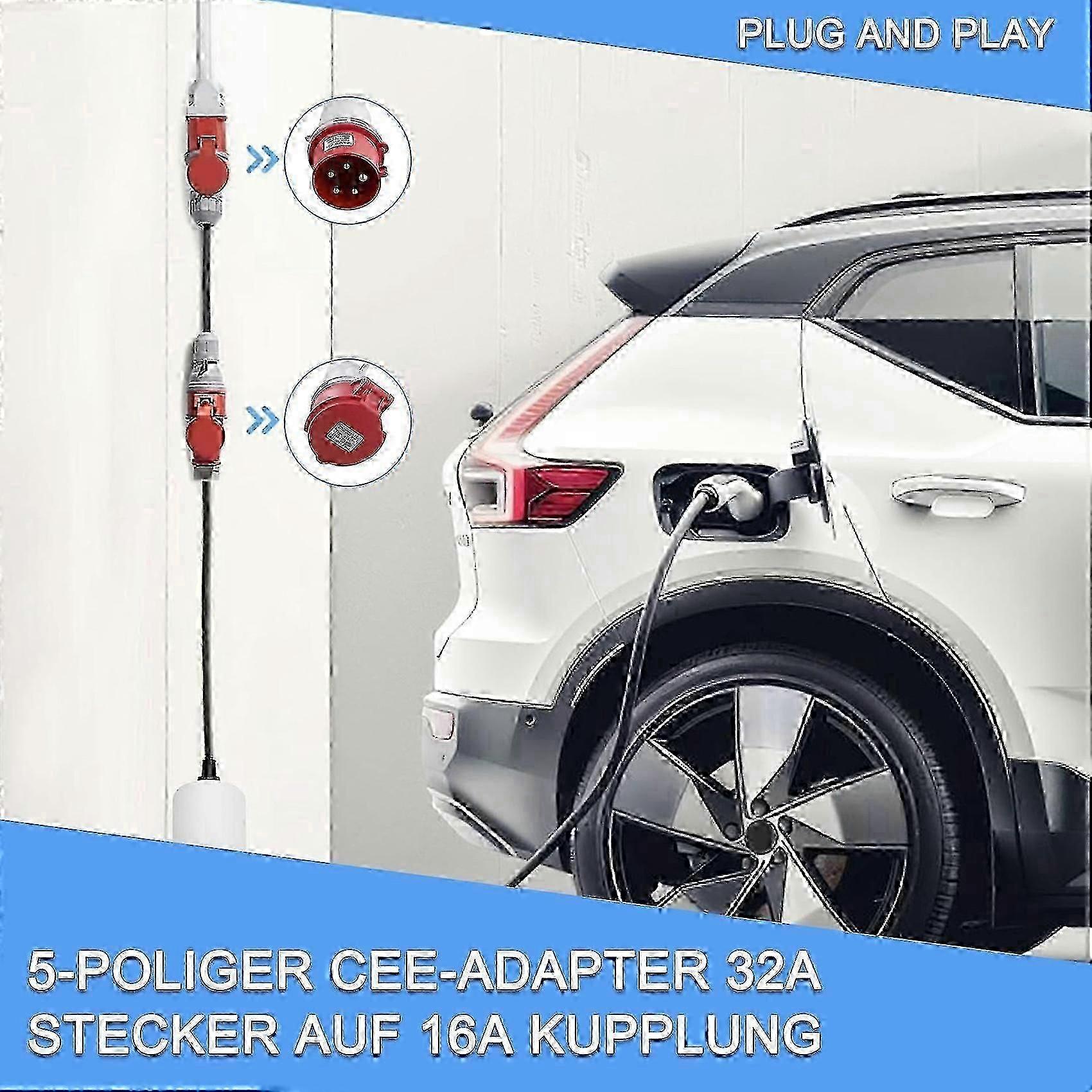 32A to 16A 3-Phase Adapter for Machinery, 400V with Waterproof Hose ...