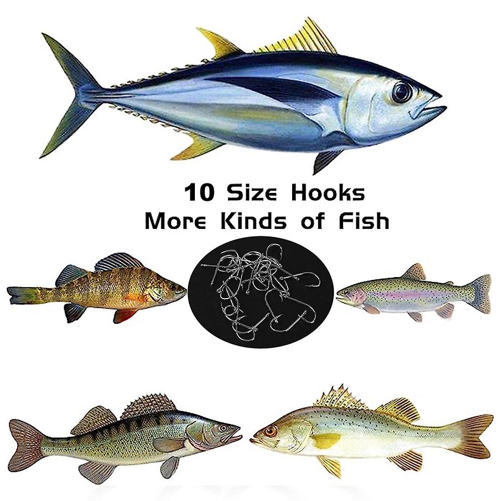 100pcs Double-barbed Fishing Hook Fishhook | Fruugo UK